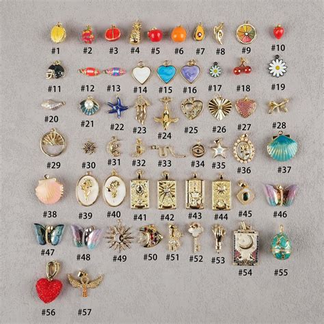 Make Your Own Charm Necklace Custom Gold Charm Necklace Pick Your