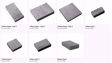 3 Size Paving Stone Patterns Indian Sandstone Paving Patterns 3 Sizes