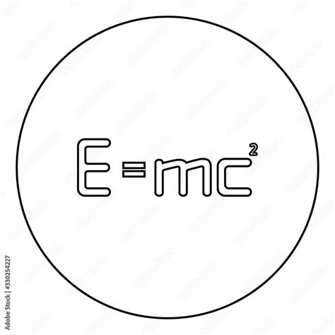 E Mc Squared Energy Formula Physical Law Sign E Equal Mc 2 Education Concept Theory Of