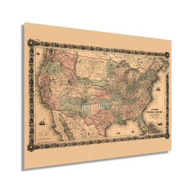 Historix Vintage 1861 United States Military Map 18x24 Inch Vintage