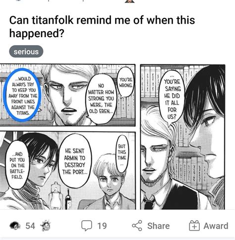 Yikes They Actually Think That Eren Only Cared About Historiaits No