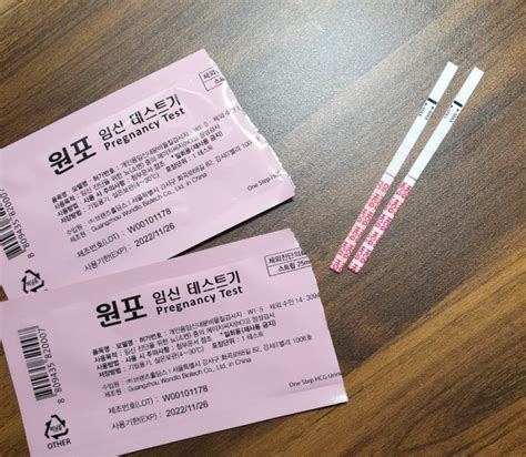 다이소 임테기 스마일and원포 임신테스트기 사용법과 주관적 후기시약선 진하기 비교 네이버 블로그