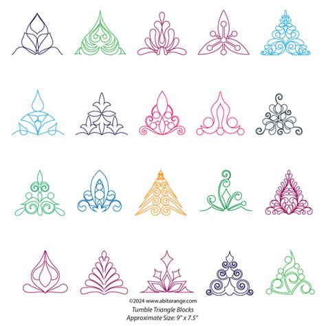 Tumble Quilt Patterns Designs Set For Longarm Machine Quilting — A Bit Orange