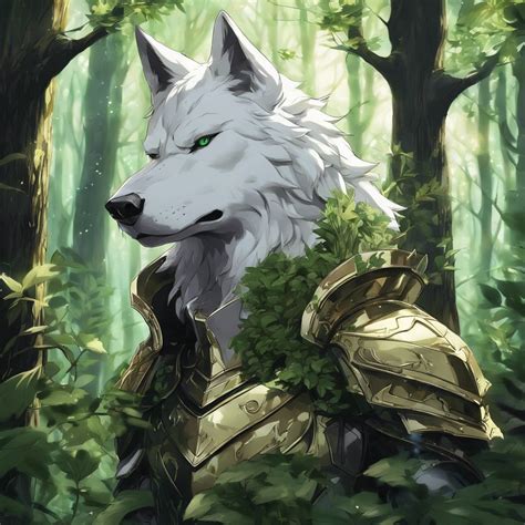 Nature Knight White Fur Wolf In Furryai