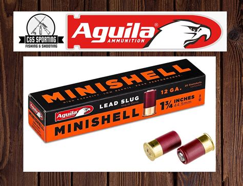 Aguila 12g Mini Shell 25g Slug Shot Cands Sporting Arms