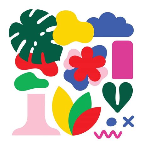 Bold Abstract Shapes And Bright Colors Create A Modern And Playful