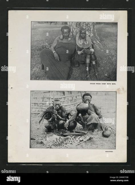 Description Exiled Masai Chief With Wife Location Nairobi Kenya Description Wakamba