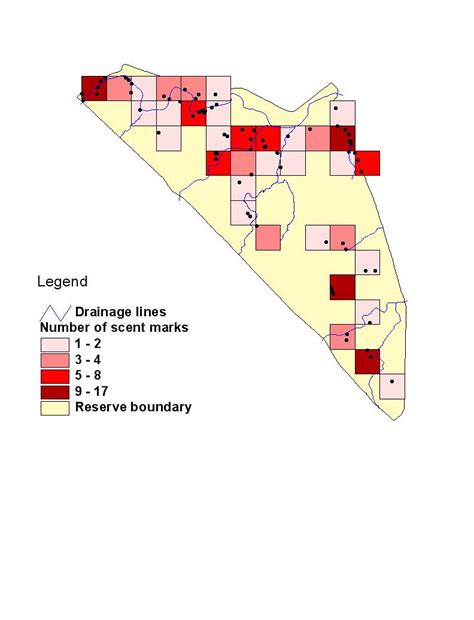5 Locations Of Scent Marks Made A By The Pride Males From 1999 To Download Scientific