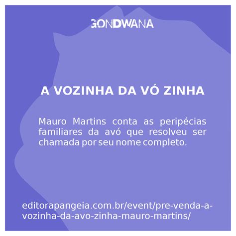 A Vozinha Da Avó Zinha Mauro Martins Editora Pangeia