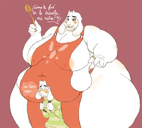 Rule 34 Anthro Apron Belly Big Belly Big Breasts Boss Monster Bovid