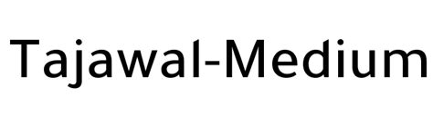 Tajawal Medium Font Details And Characters —