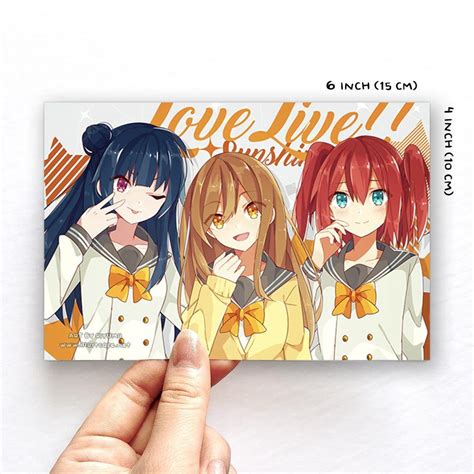 Love Live Sunshine Ruby X Hanamaru X Yoshiko Postcard [riyumii] Etsy