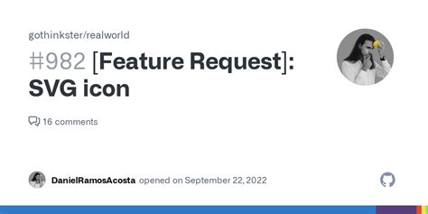Feature Request Svg Icon Issue Gothinkster Realworld Github