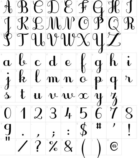 Cursive Outline Font