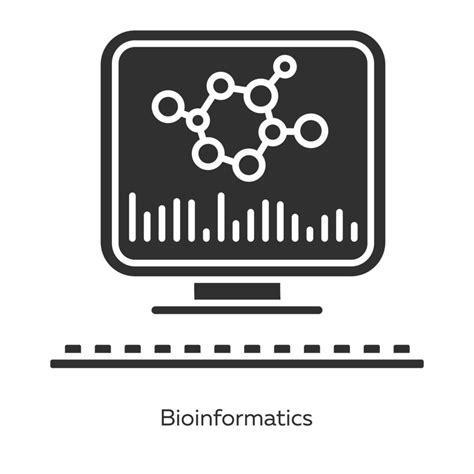 Bioinformatics Glyph Icons Set Human Genome Research Biological Data