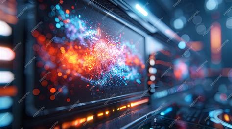 Premium Photo Futuristic Data Analysis Server Room Background Digital