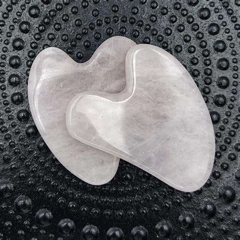 Gua Sha Massage Sten Rosakvarts 6 Cm