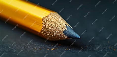 Premium Photo Closeup Of A Sharpened Pencil Tip