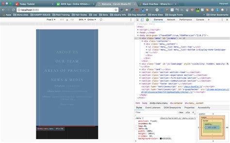 Html Menu Overlay Cant Make Content Full Height Stack Overflow