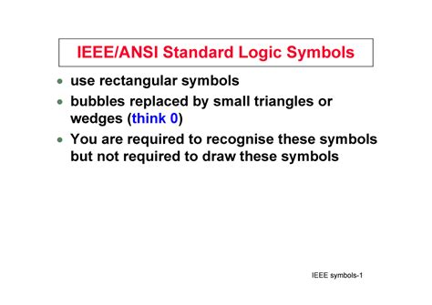 Ieee Logic Symbols Ieeeansi Standard Logic Symbols Use Rectangular