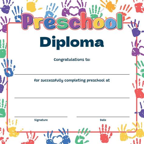 Preschool Diploma Certificates 13 Free Pdf Printables Printablee