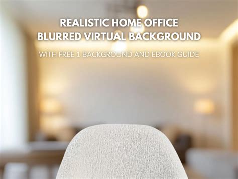 Blurred Real Home Office With Lights For Zoom Background And Teams