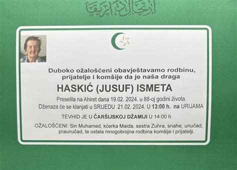 Haskić Jusuf Ismeta Medžlis Islamske Zajednice Bosanska Dubica