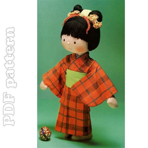 Clothespin Doll Tutorial Kimono Rag Doll Plush And Tutorial Sewing Pattern Pdf Craftyline E