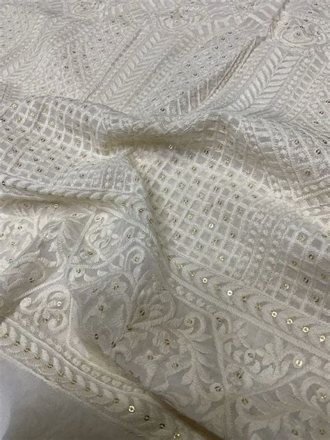 Georgette Embroidered Fabrics At Rs 580meter Embroidered Georgette