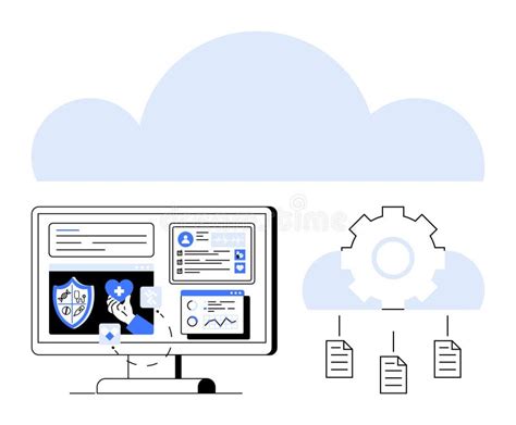 Cloud Based Data Management With Security And Automation Tools Stock