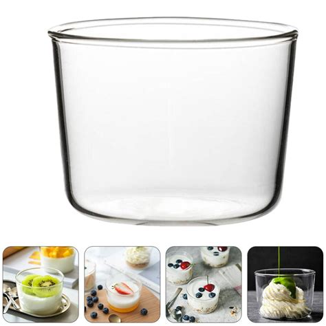 4pcs 200 Ml Simple Glass Cupcake Cups Dessert Cups Vicedeal