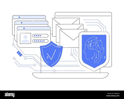 Ai Enhanced Phishing Protection Abstract Concept Vector Illustration