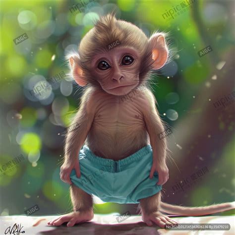 Ai创作图猴子 灵长目 幼儿 狒狒 昵图网