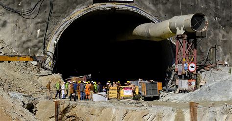 Drilling Resumes To Rescue 40 Men Trapped In Indian Tunnel For Fifth
