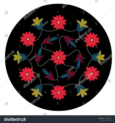 Flower Leaf Design Texture Traditional Stock Vector Royalty Free