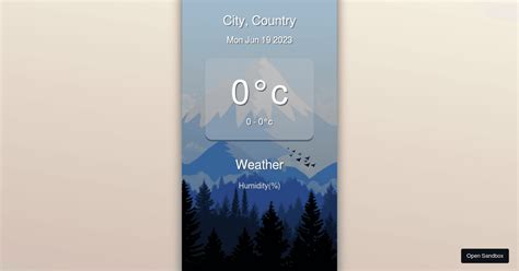 React Weather App Codesandbox