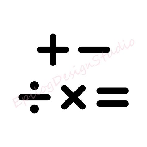 Math Symbols Rounded Corners Svg Math Symbol Black Vector Math