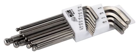 Imperial Stainless Steel L Key Set With Long Ball End For Hex Screws