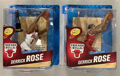 2 2014 Mcfarlane Series 24 Derrick Rose Figures With Rare Variant 909