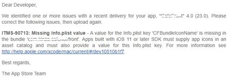 Xamarinforms Ios Appstore Verification Failed With Cfbundleiconname Missing Microsoft Qanda