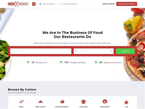 Plantilla Html Css Foodbakery Plantillas Html Gratuitas