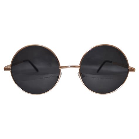 Round Sunglasses Gold Frame And Gray Lenses