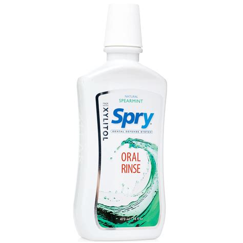 Spry Xylitol Mouthwash Fluoride Free Oral Rinse With