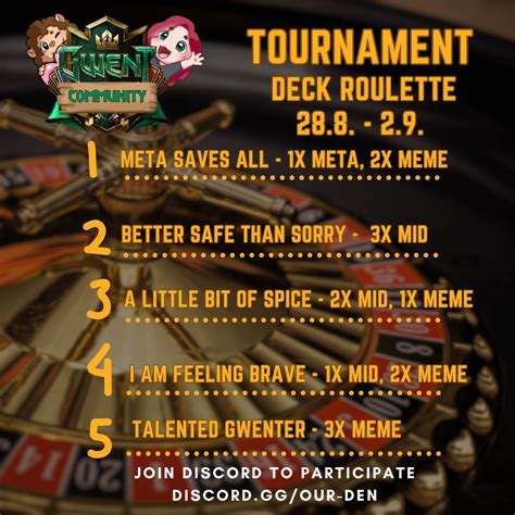 Deck Roulette Tournament Rgwent
