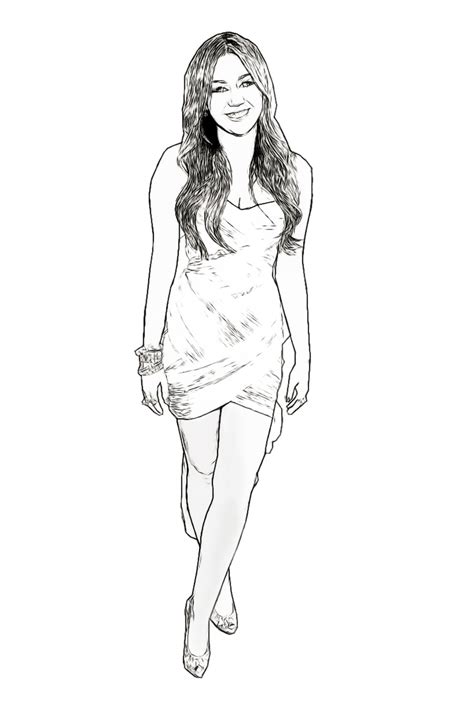 Miley Cyrus Now Coloring Pages