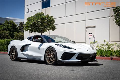 Chevy Corvette C8 Sf13 Brushed Dual Bronze Stance Wheels
