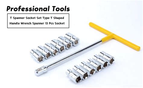 Aasons Professional Tools T Spanner Socket Set Type T Shaped Handle