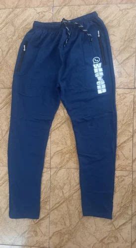 Navy Blue Men Cotton Track Pant Printed At ₹ 150piece In Tiruppur