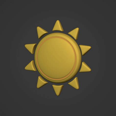 Cartoon Sun V2 3d Model By Ocstard