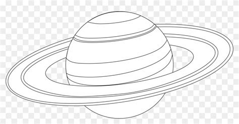 This Free Icons Png Design Of Saturn Outline For Coloring Clipart